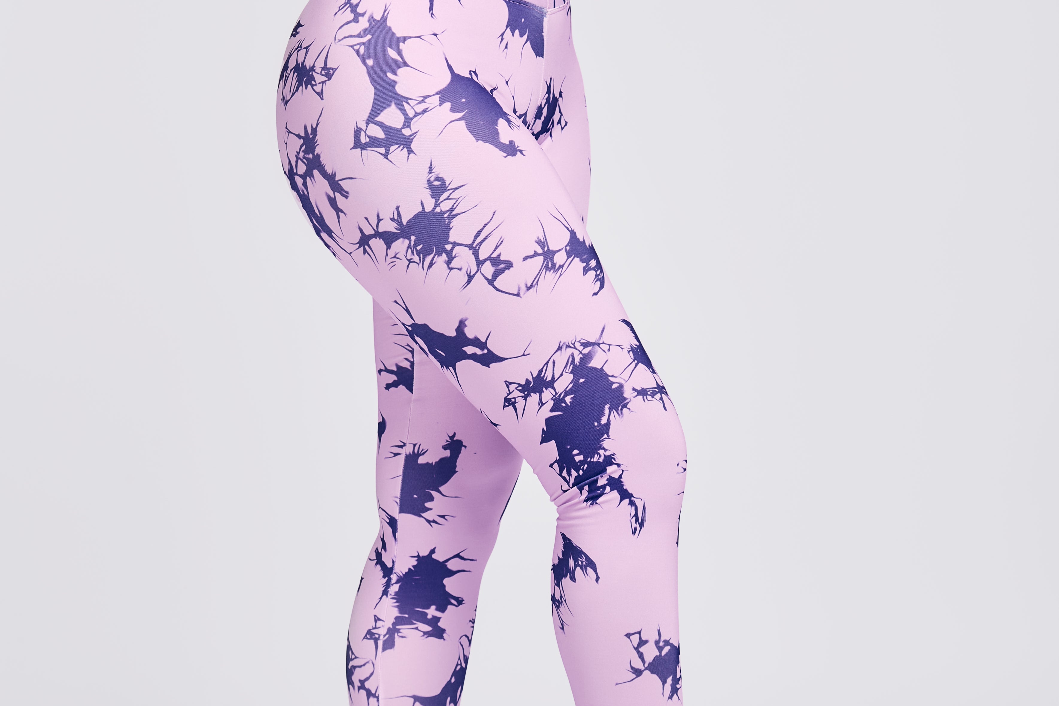 Leggins Suplex Deportivo Con Diseño Lila Solo Leggings